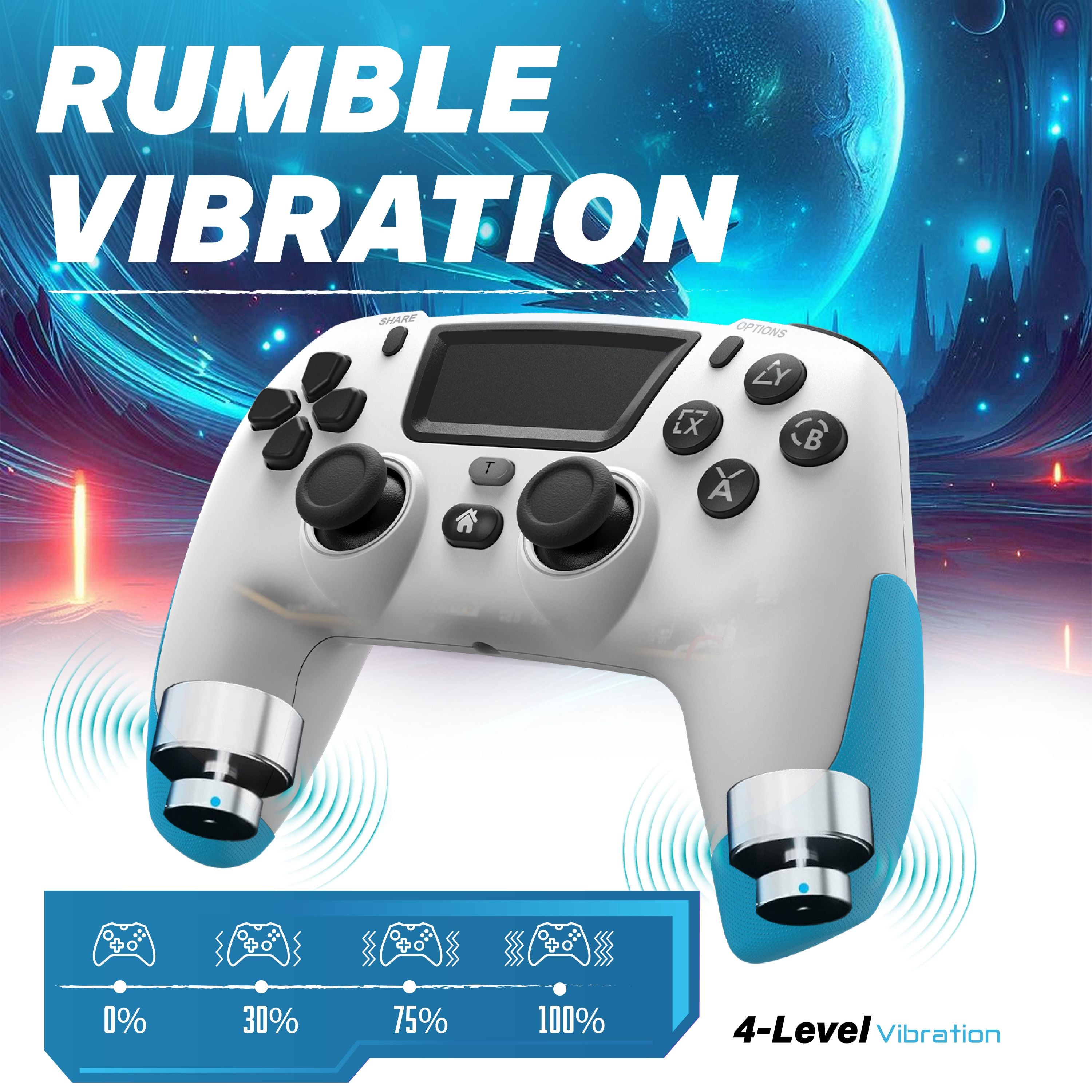 SMART PS (White) - PS4®/PC/Android®/iOS® Wireless Controller – NiTHO