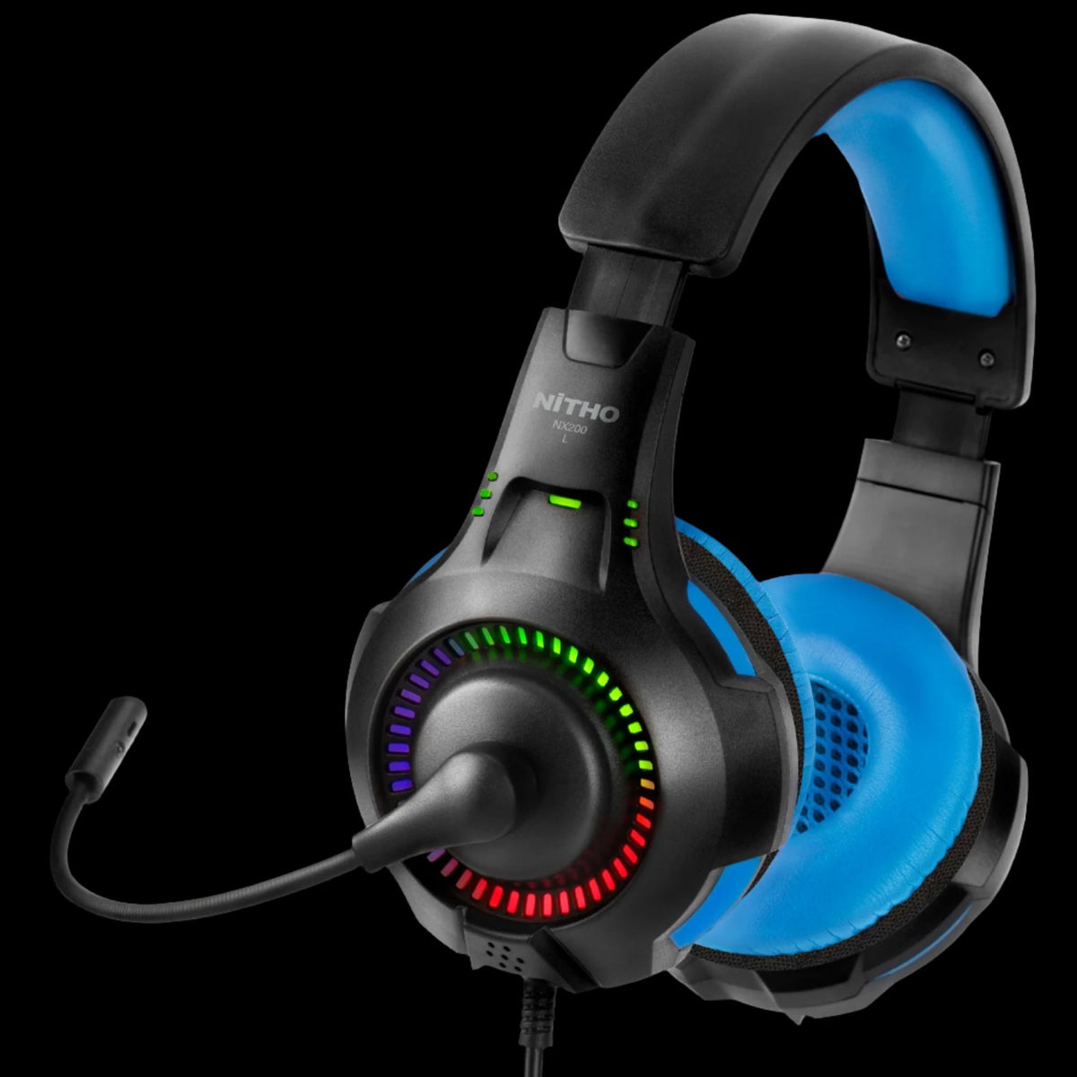 NX200 BK Stereo Gaming Headset with Rainbow light – NiTHO